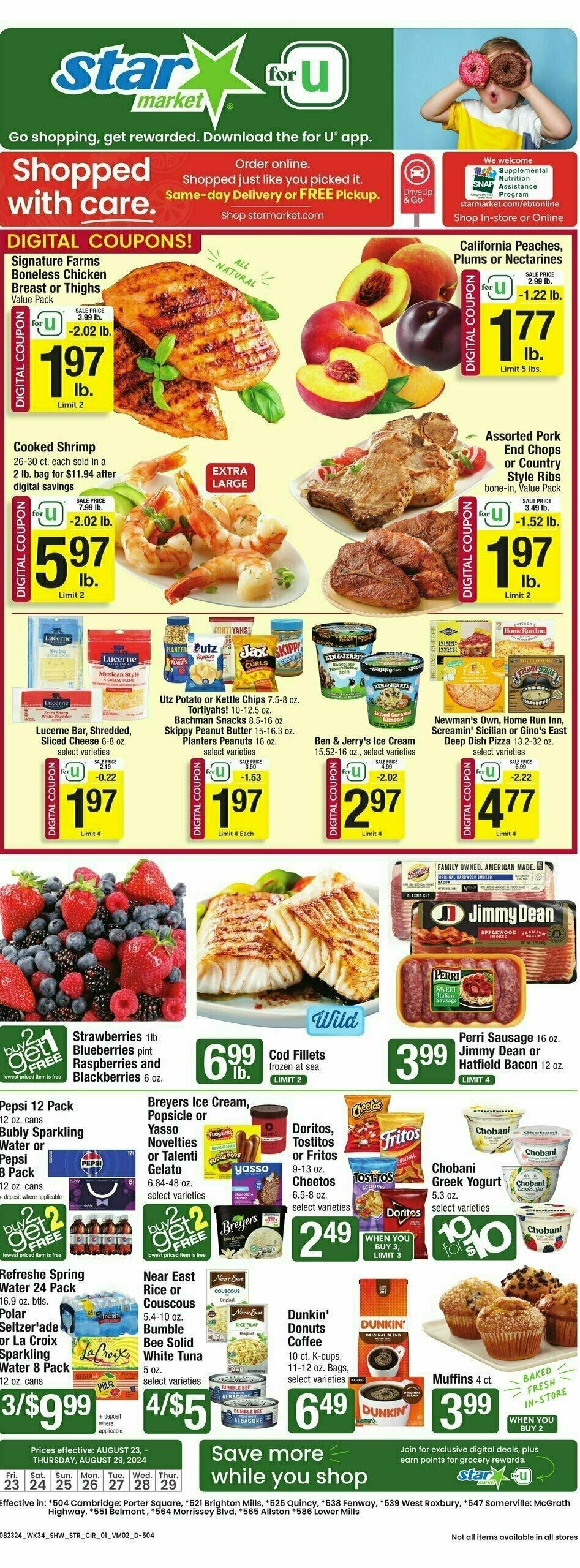 Star Market Flyer from August 23