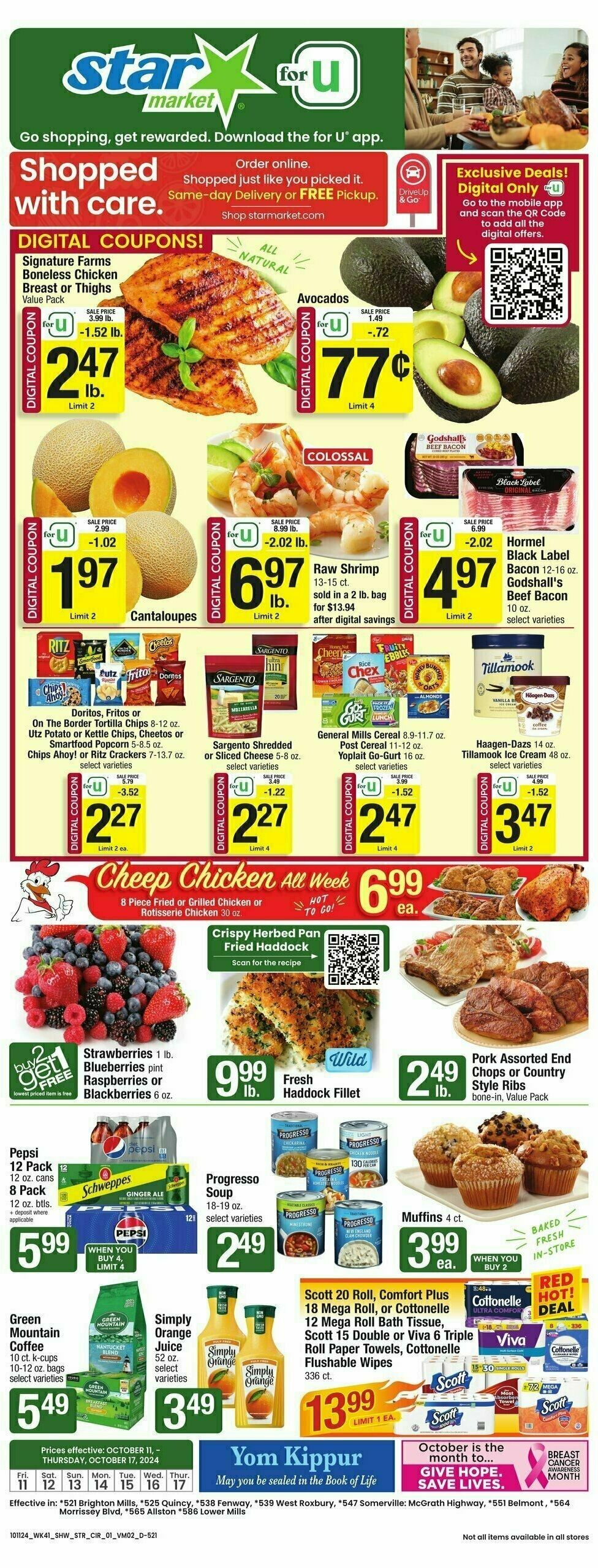 Star Market Flyer from October 11