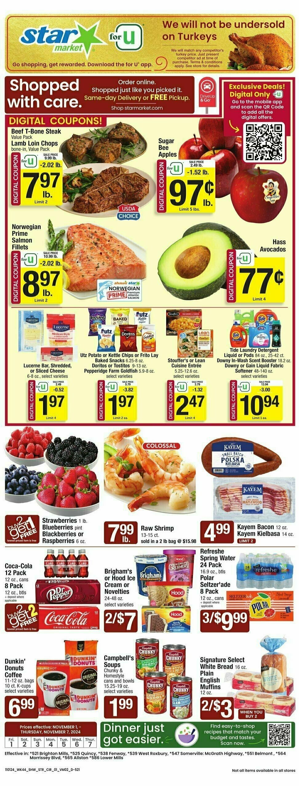 Star Market Flyer from November 1