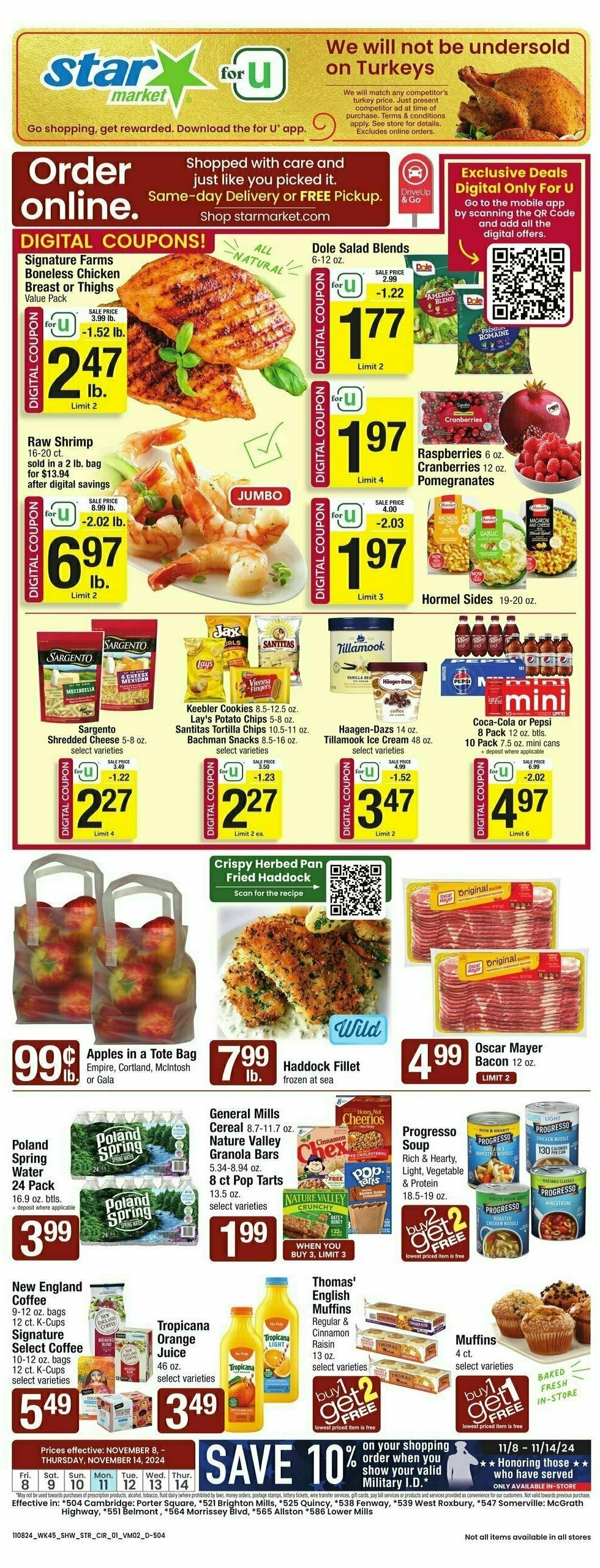 Star Market Flyer from November 8