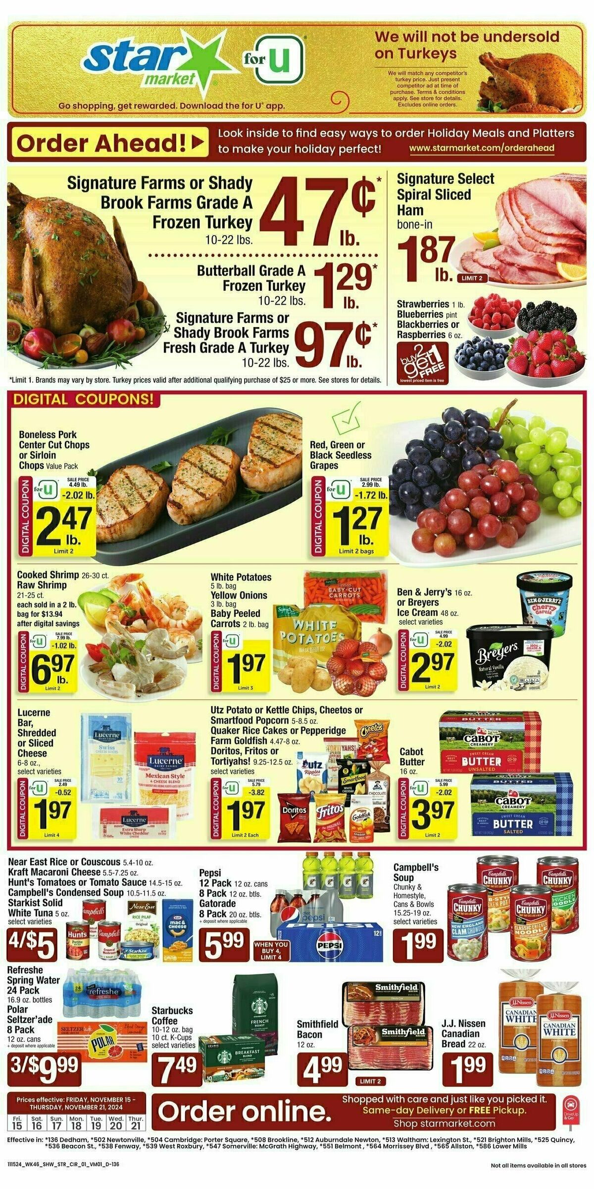 Star Market Flyer from November 15