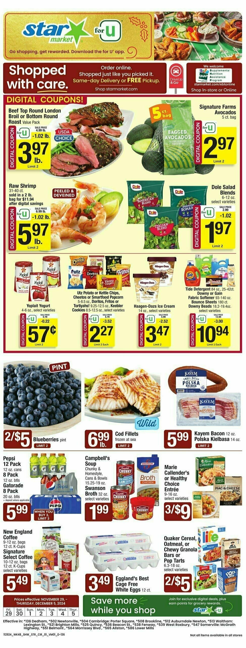 Star Market Flyer from November 29