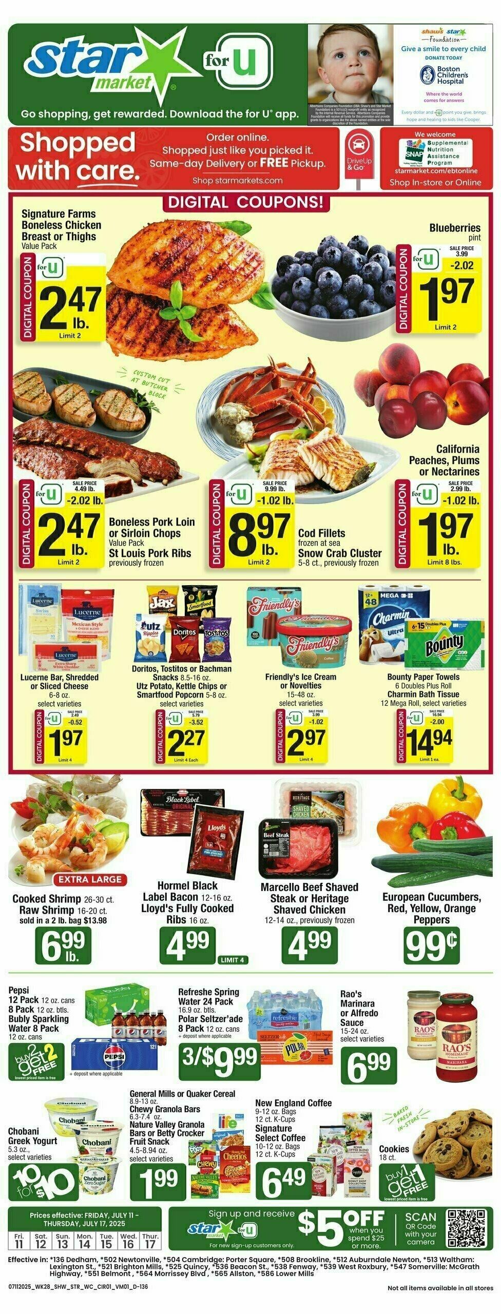 Star Market Flyer from July 11