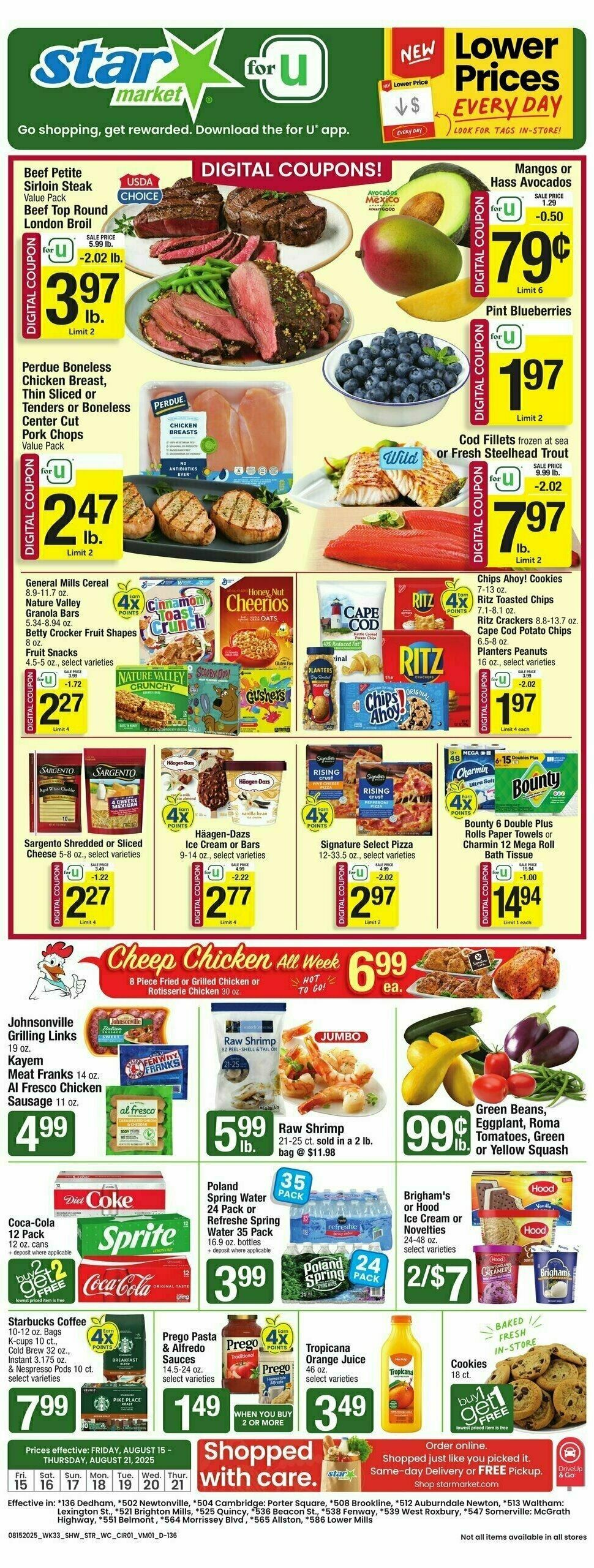 Star Market Flyer from August 15
