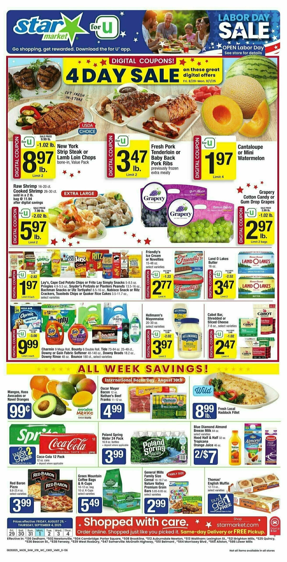 Star Market Flyer from August 29