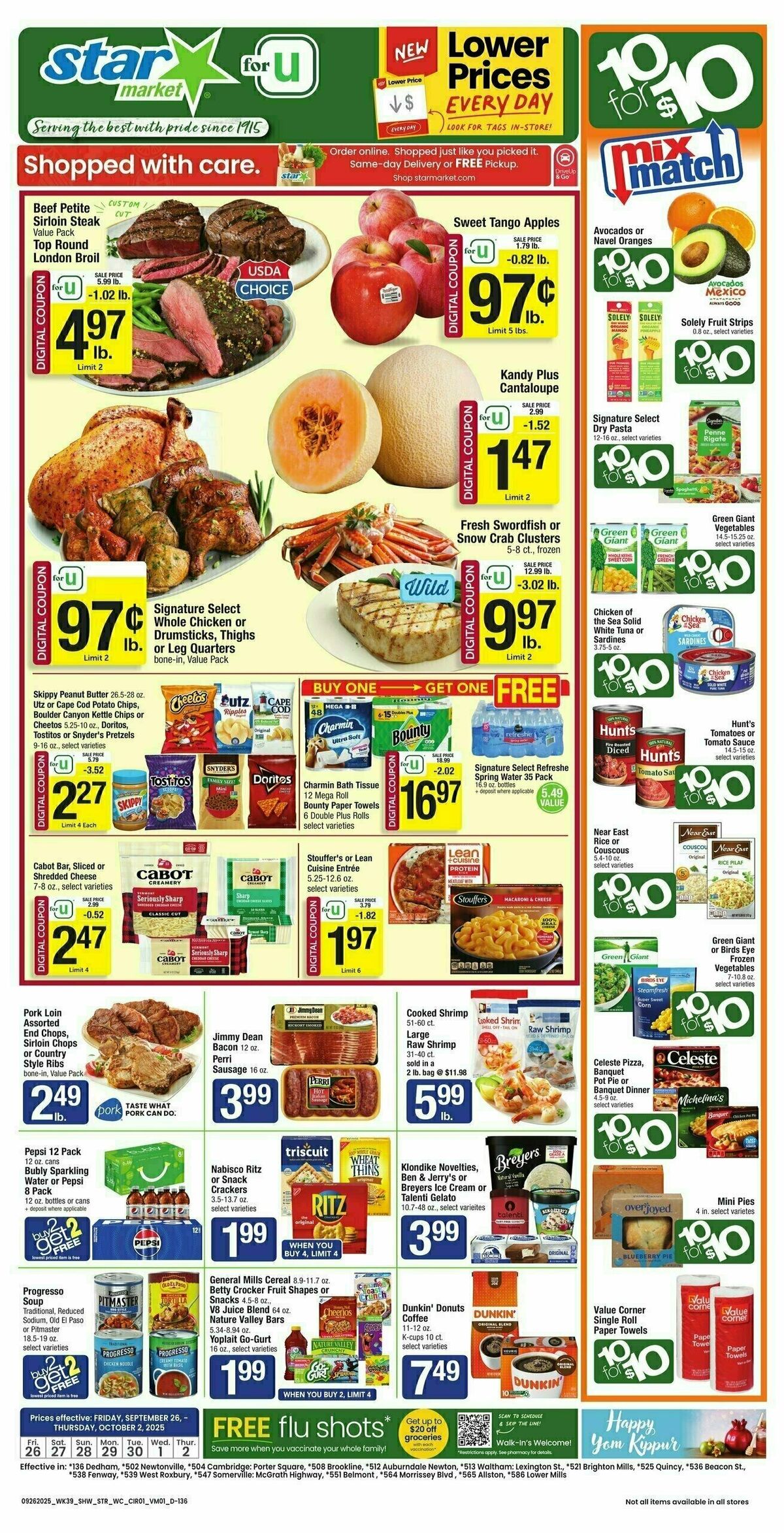 Star Market Flyer from September 26