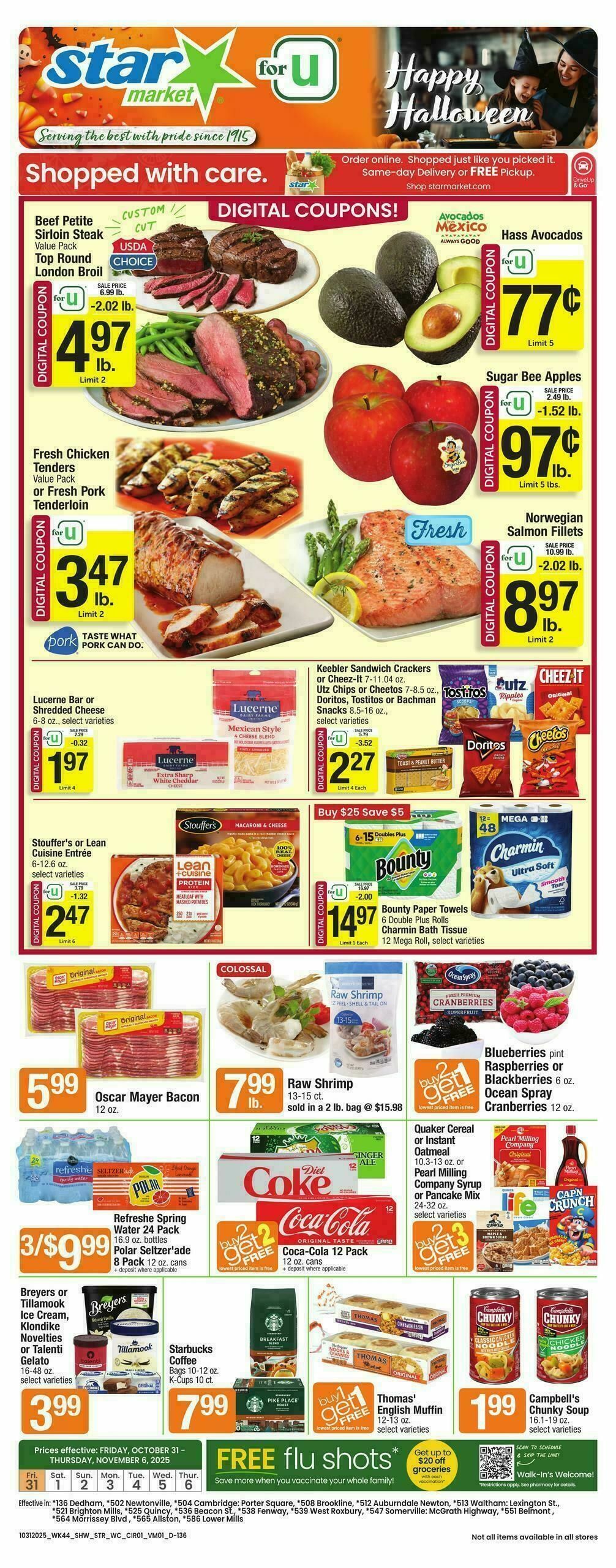 Star Market Flyer from October 31