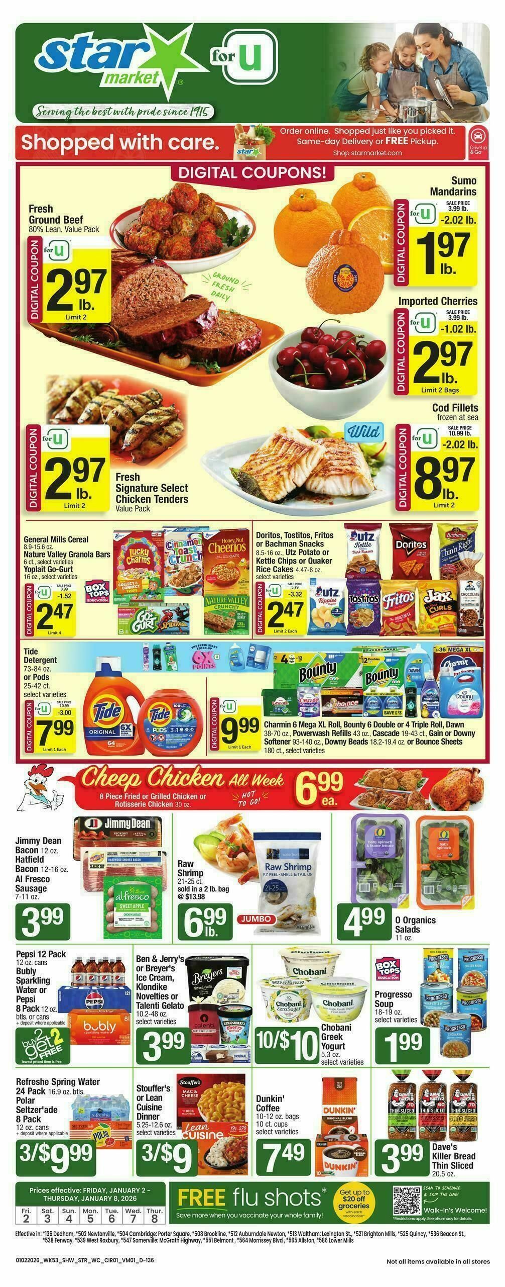 Star Market Flyer from January 2