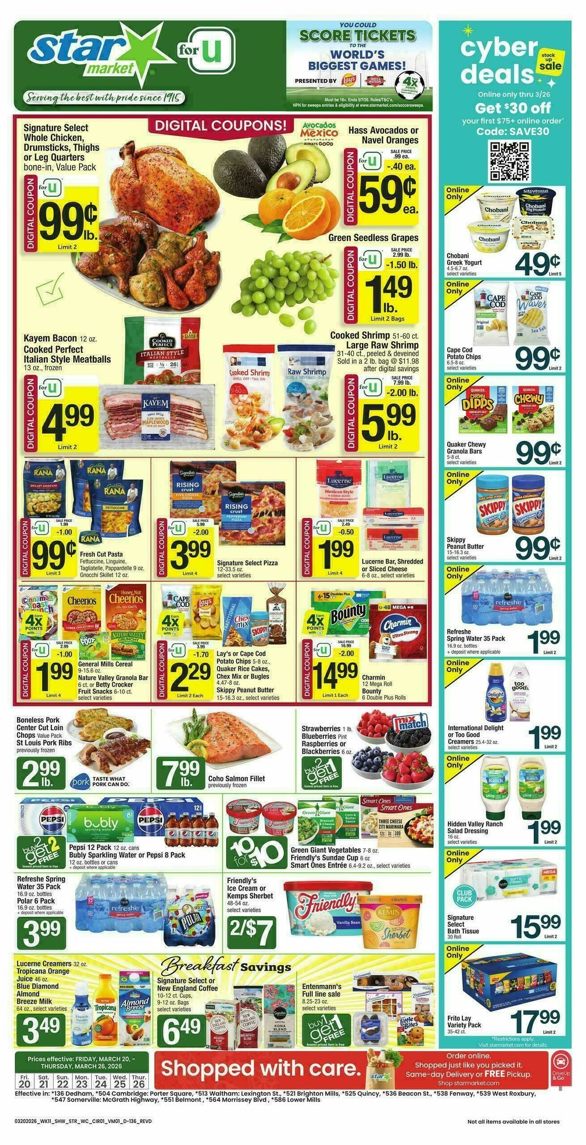 Star Market Flyer from March 20