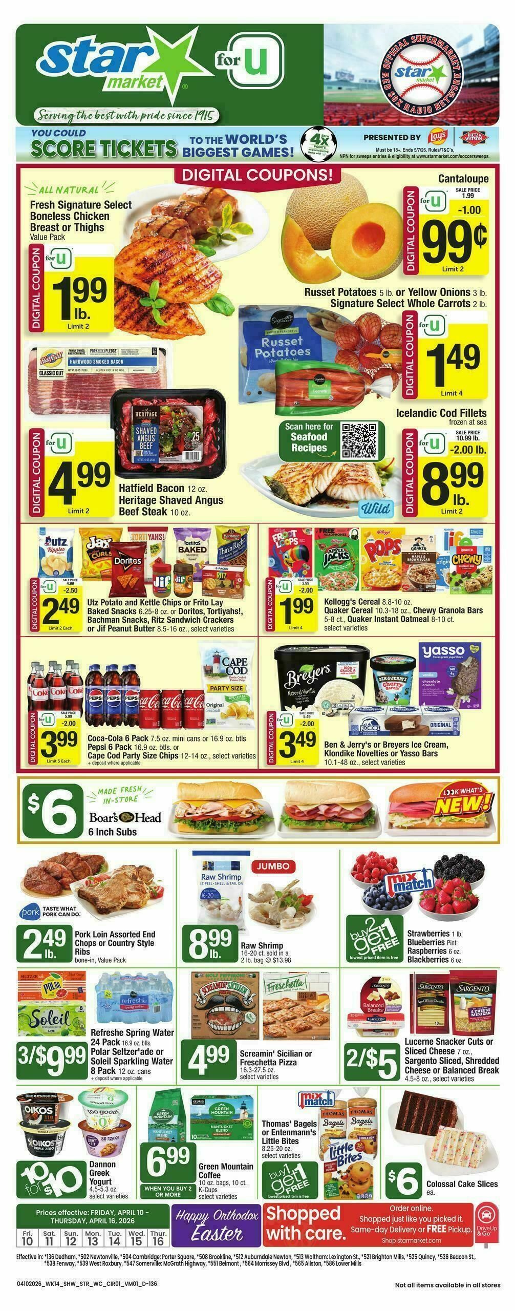 Star Market Flyer from April 10