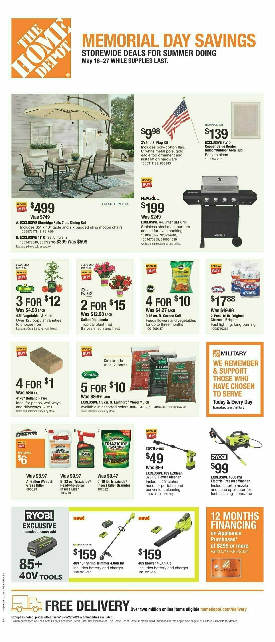 The Home Depot Memorial Day Local Ad & Catalog from May 16