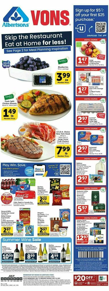 Vons - Cheviot Hills, Los Angeles, CA - Hours & Weekly Ad