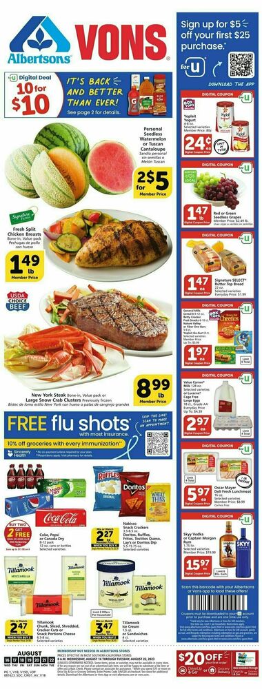 Vons - Arcadia, CA - Hours & Weekly Ad