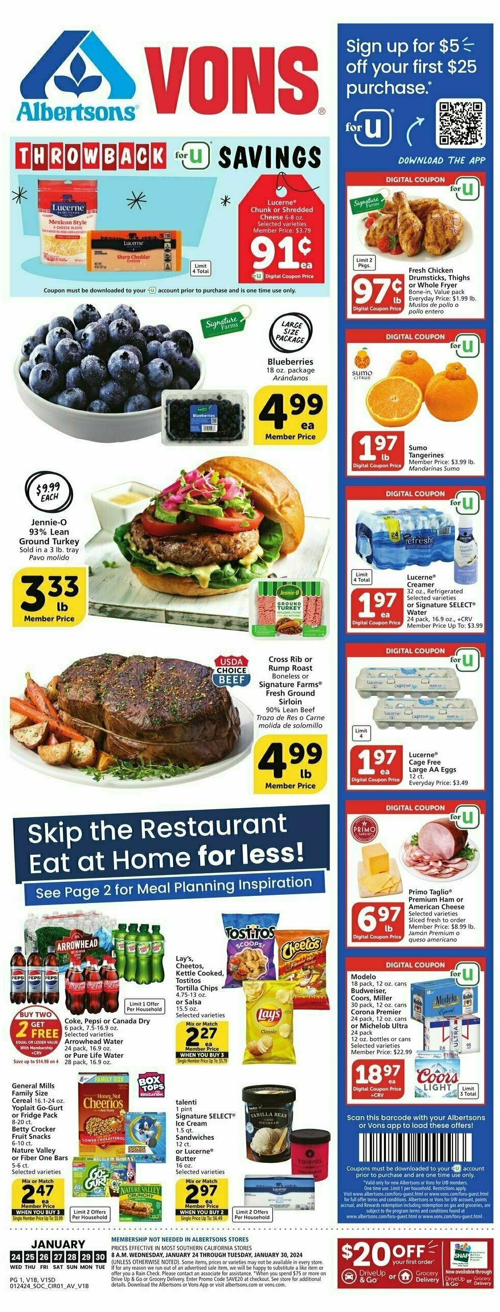 Vons Weekly Ad from January 24