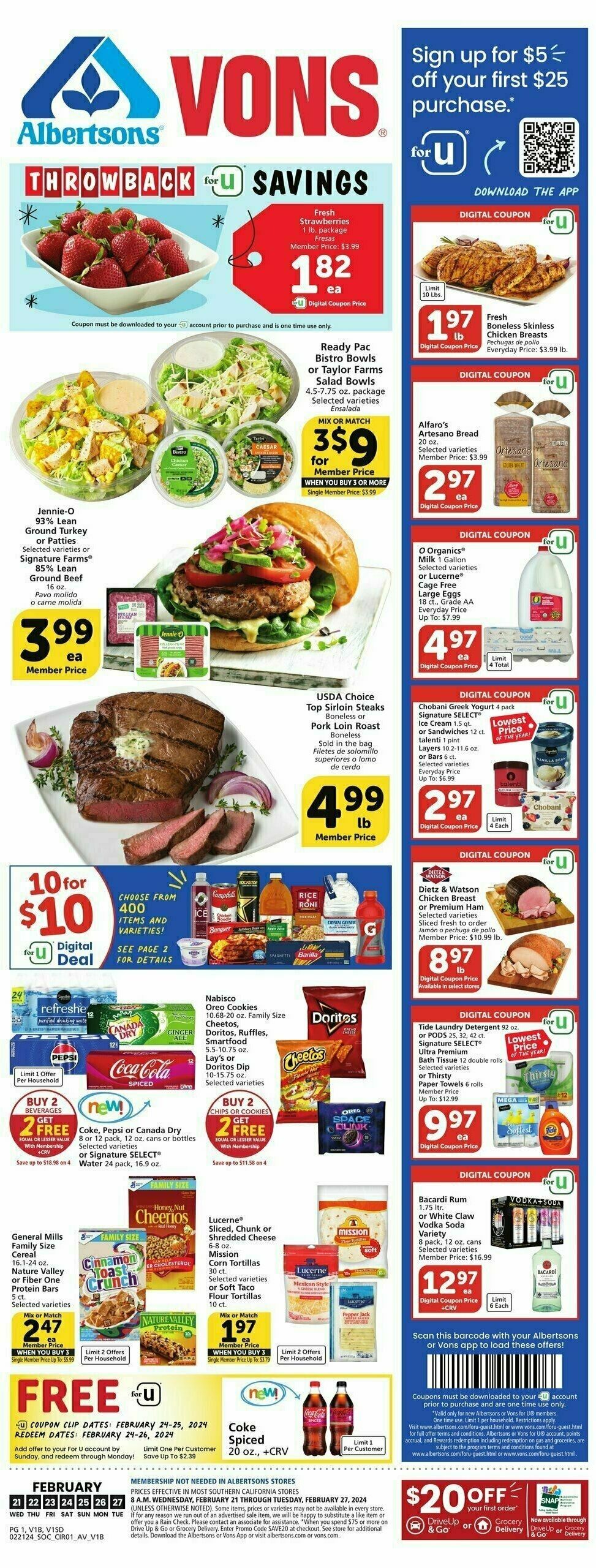 Vons Weekly Ad from February 21