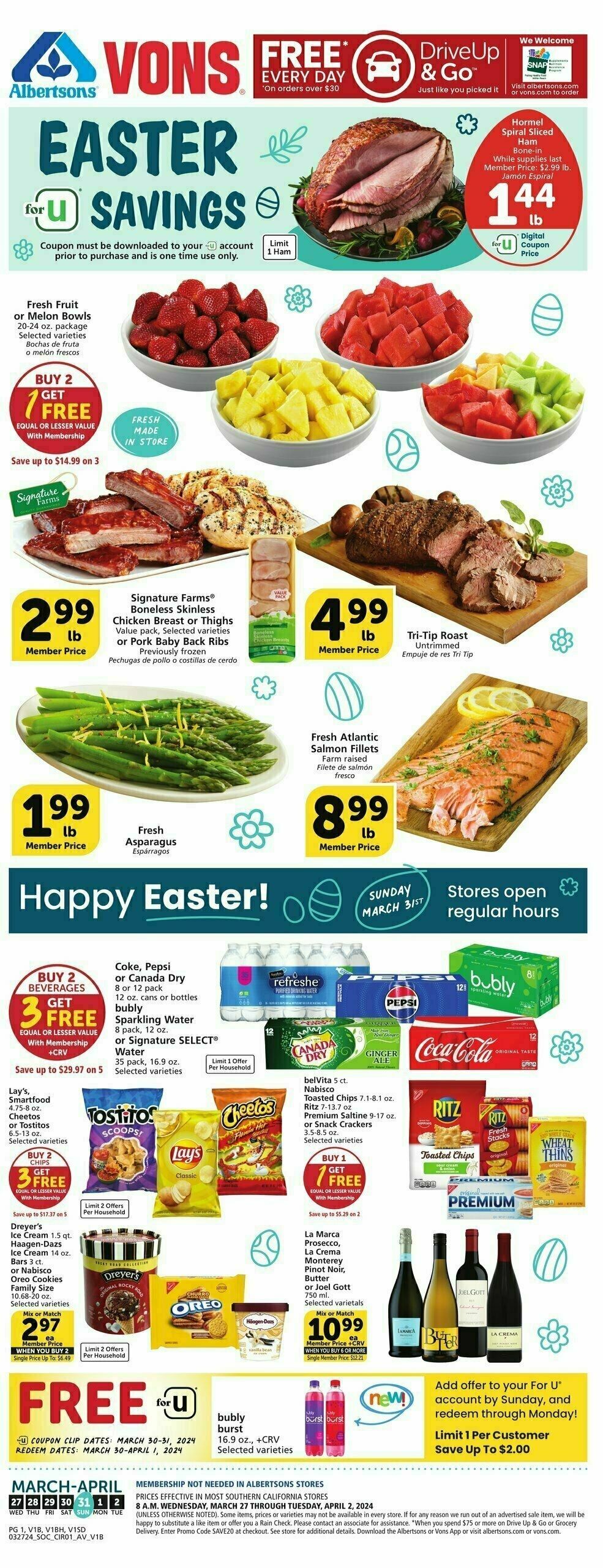 Vons Weekly Ad from March 27