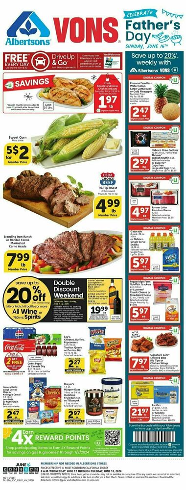 Vons - Woodruff & Carson, Lakewood, CA - Hours & Weekly Ad