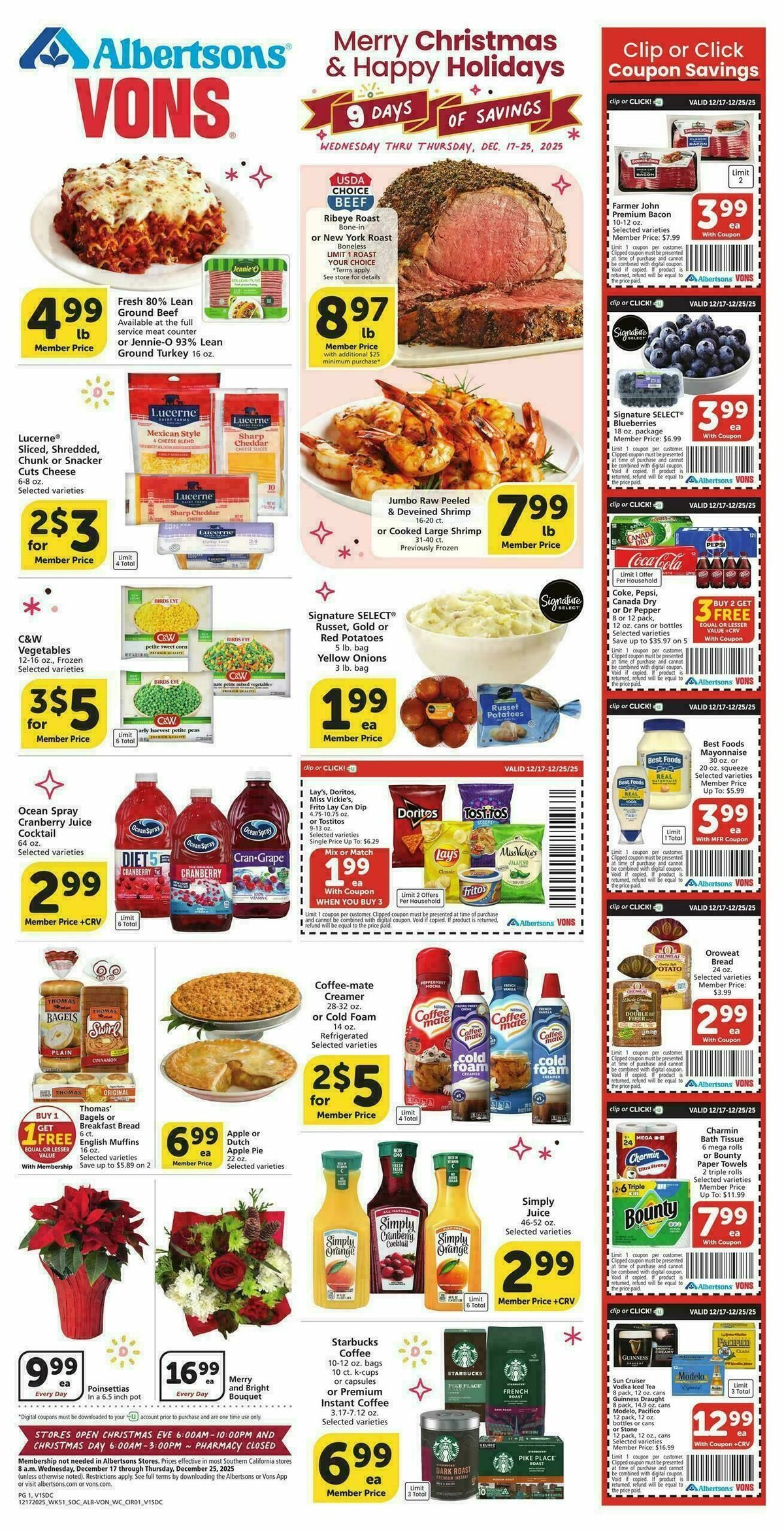 Vons Weekly Ad from December 17