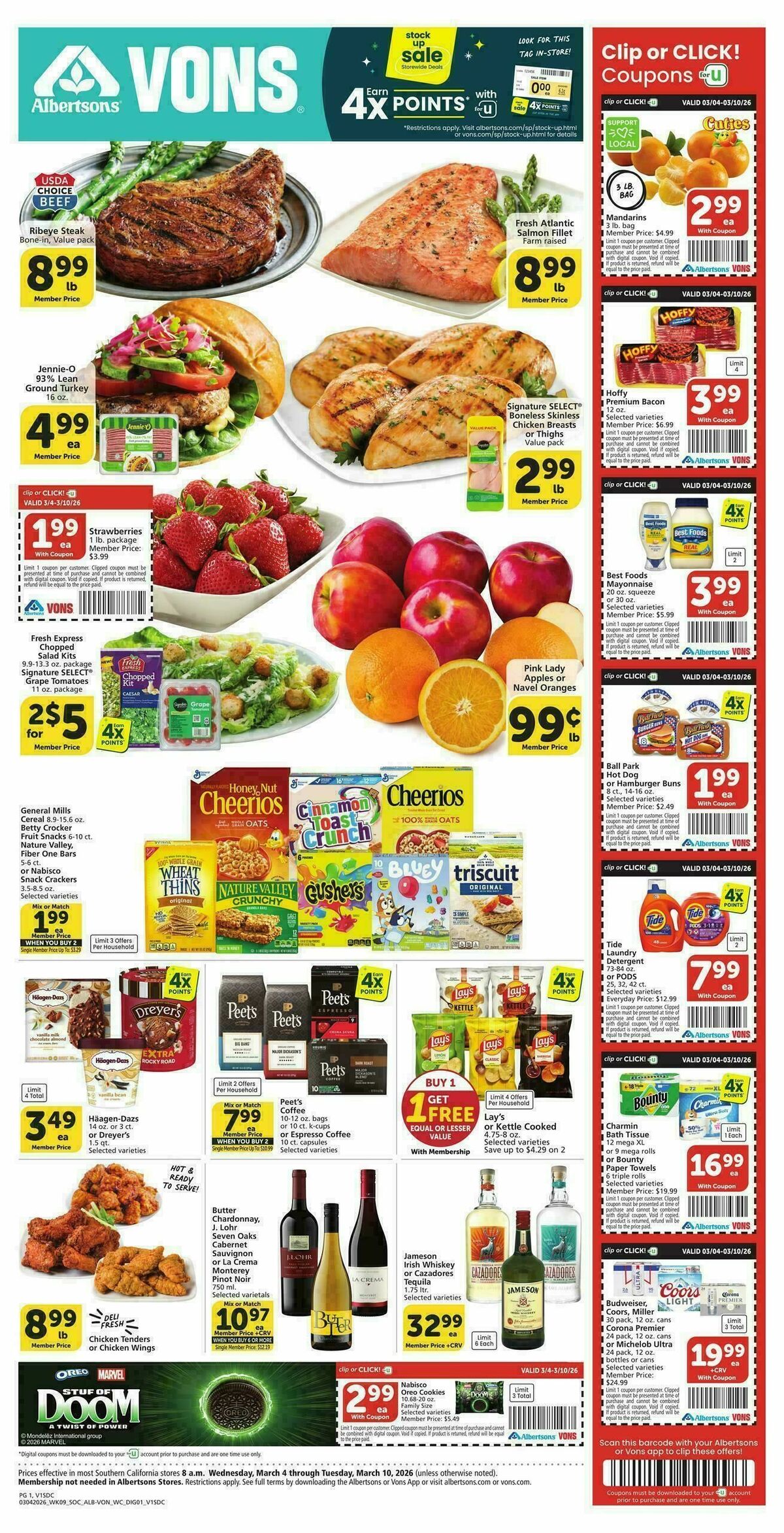 Vons Weekly Ad from March 4