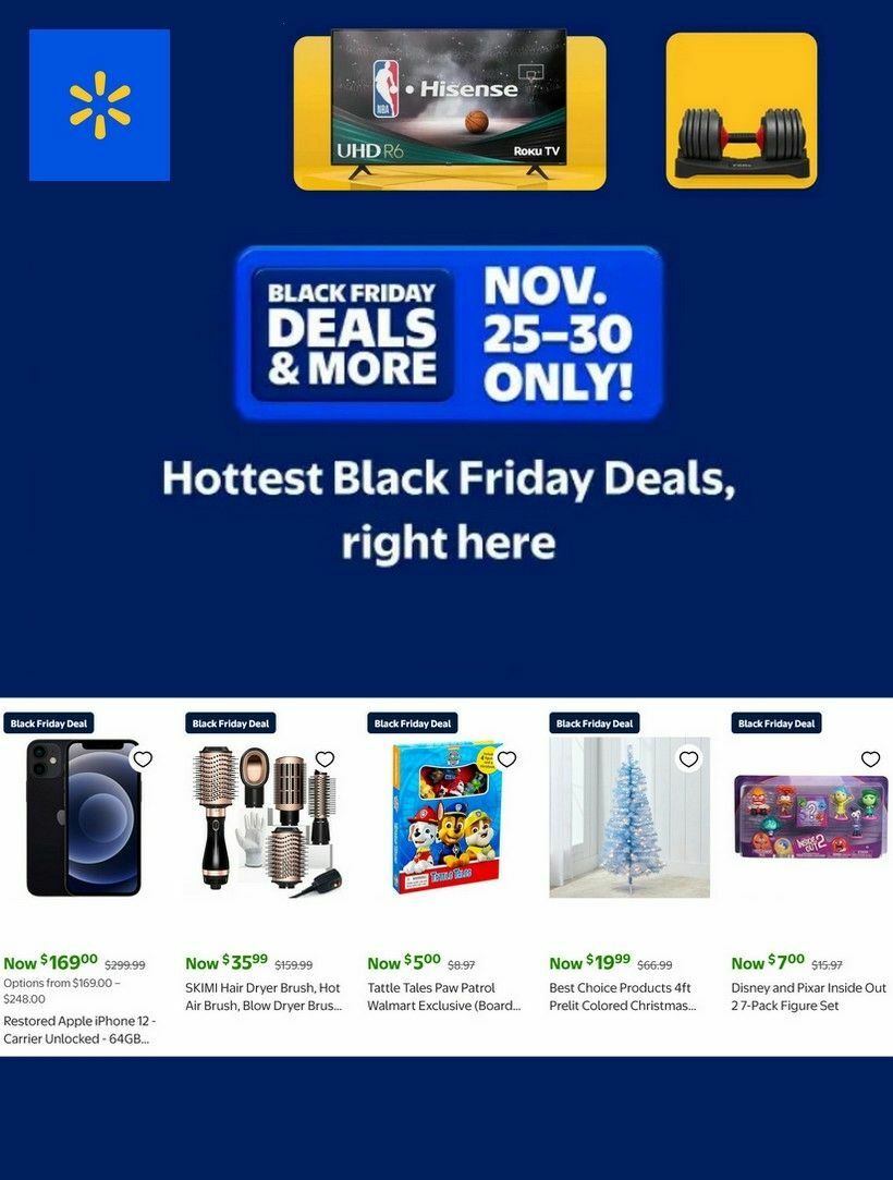 Walmart Black Friday Weekly Ads and Special Buys from November 25