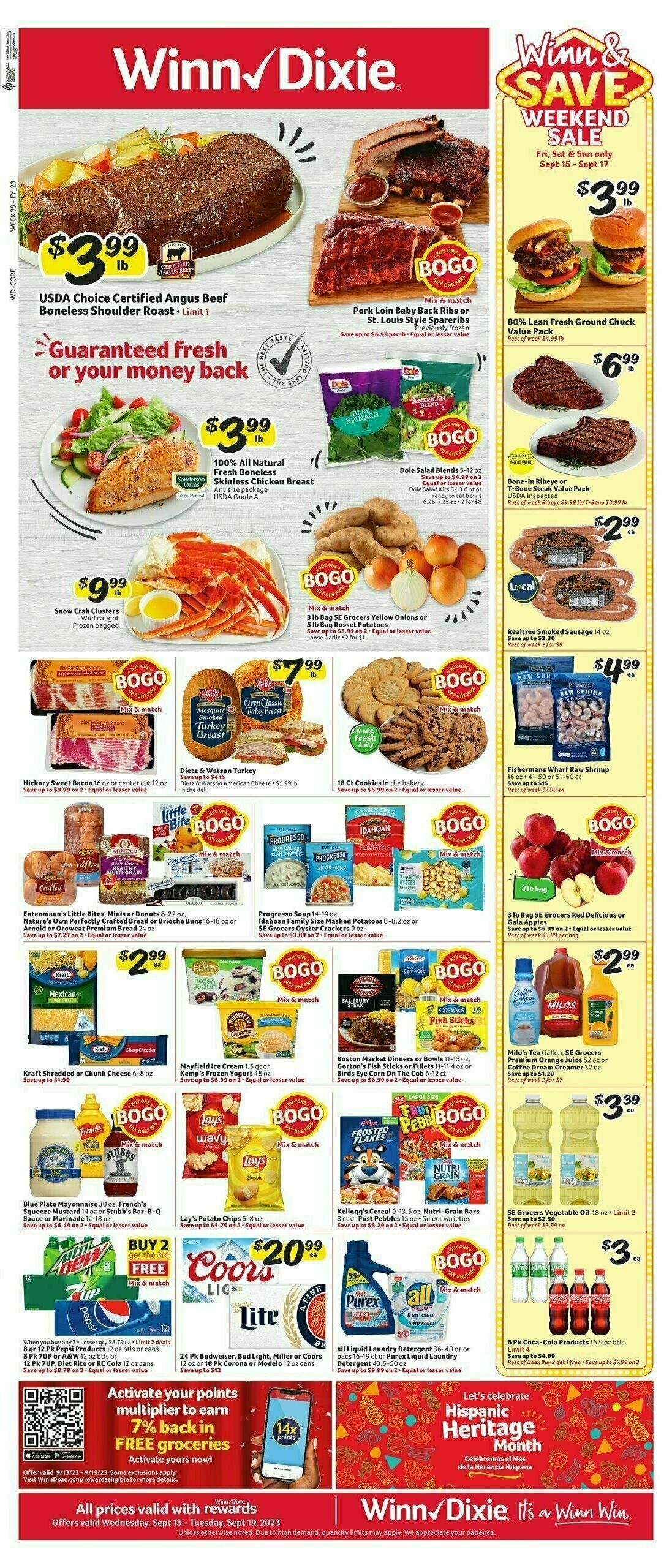 Winn-Dixie Weekly Ad from September 13