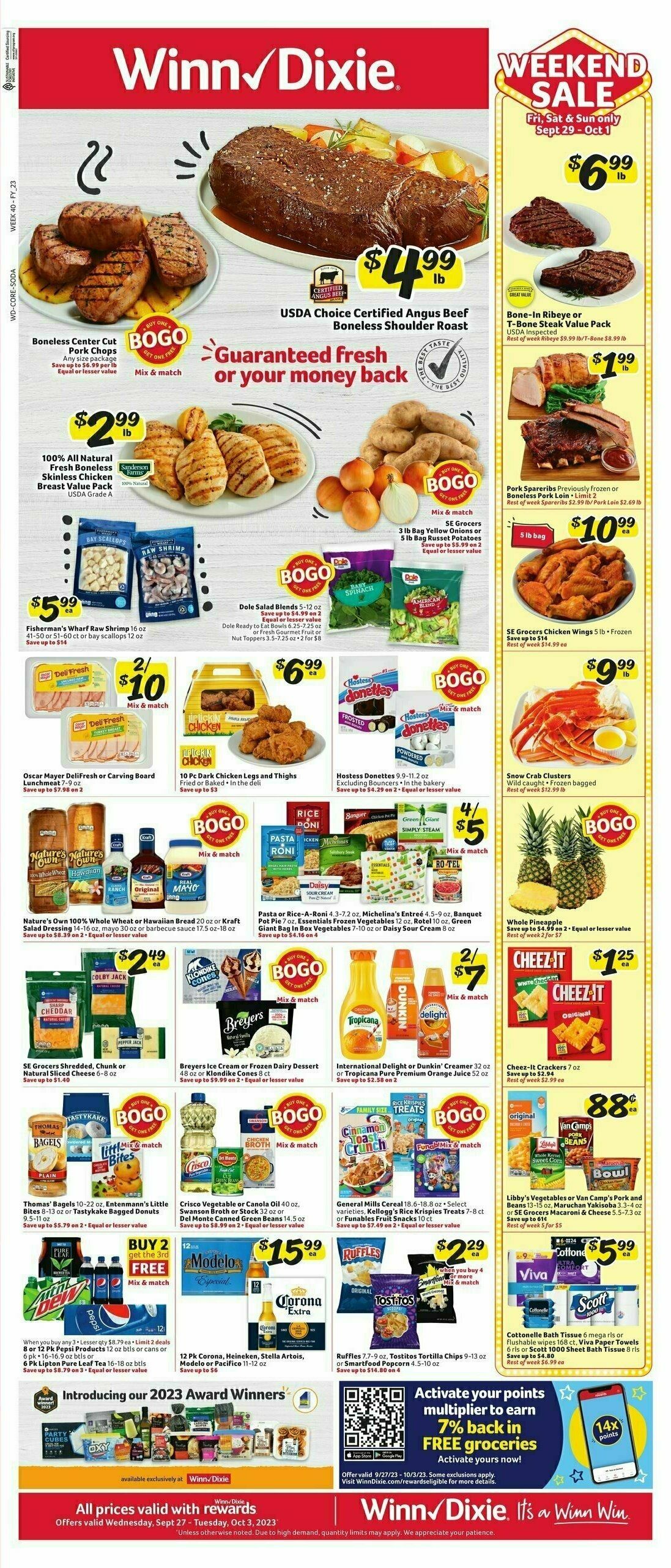 Winn-Dixie Weekly Ad from September 27